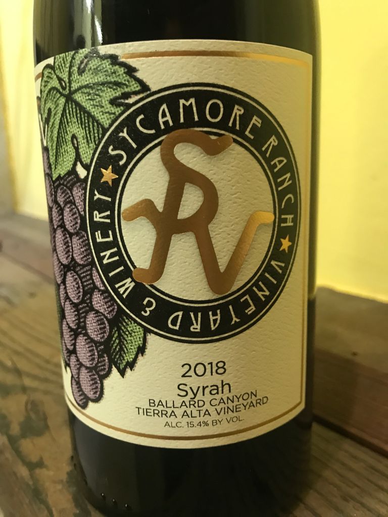 2018 Sycamore Ranch Vineyard & Winery Syrah, USA, California ...