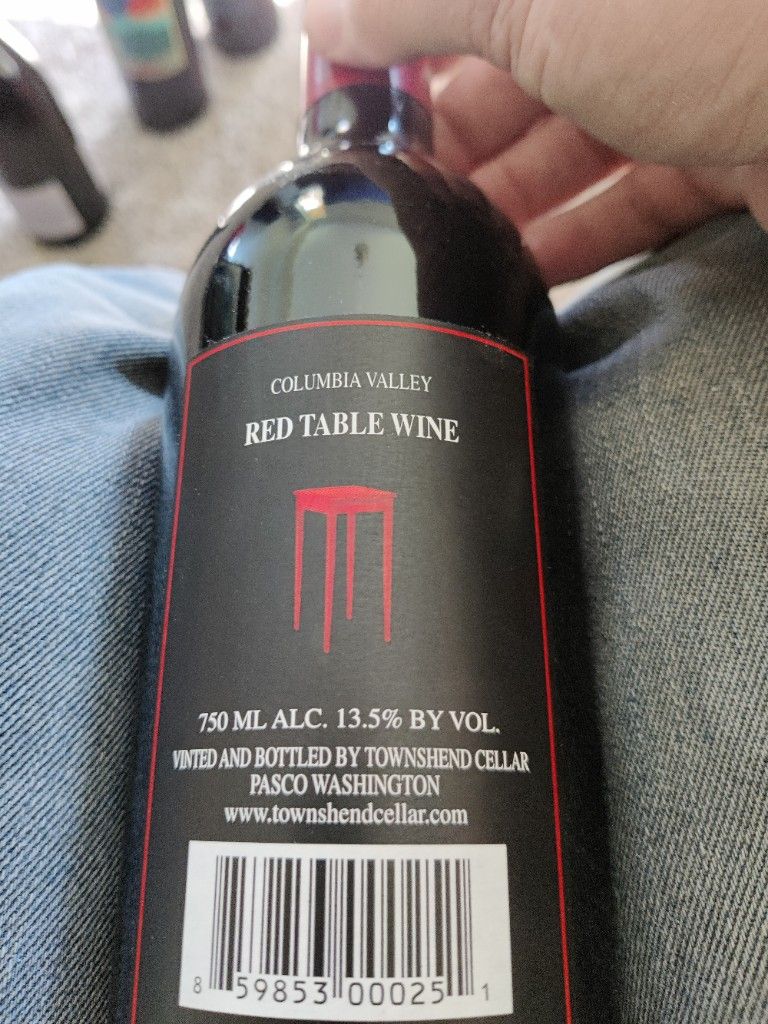 NV Townshend "Red Table Wine", USA, Washington, Columbia Valley ...
