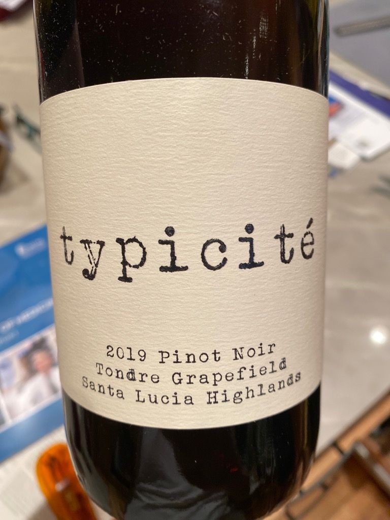 2023 Typicité Wines Pinot Noir typicité Tondré Grapefield, USA ...