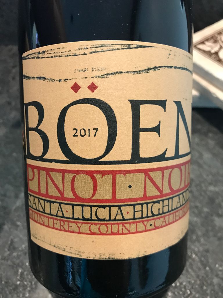 2017 Böen Pinot Noir Santa Lucia Highlands, USA, California, Central ...