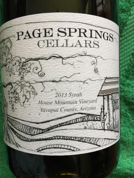 2013 Page Springs Cellars Arizona Syrah, USA, Arizona, Yavapai County ...