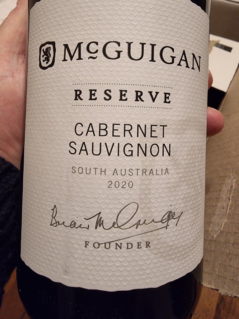 2021 McGuigan Cabernet Sauvignon Personal Reserve, Australia, New South ...