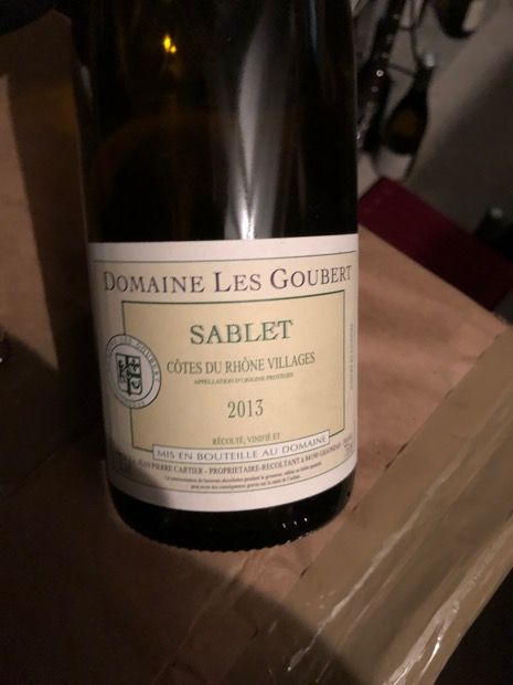 2013 Domaine les Goubert Côtes du Rhône Villages Sablet Blanc, France ...