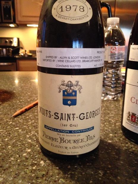 1982 Pierre Bourée Fils Nuits St. Georges 1er Cru, France, Burgundy ...