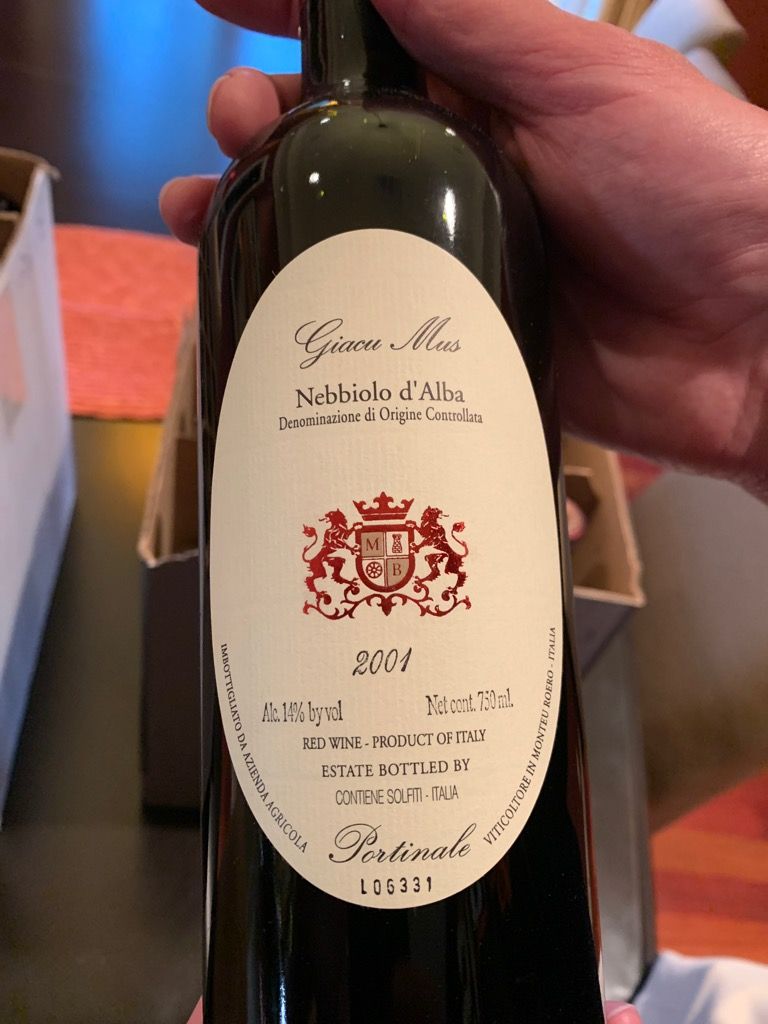 2001 Portinale Nebbiolo d'Alba Giacu Mus, Italy, Piedmont, Alba ...
