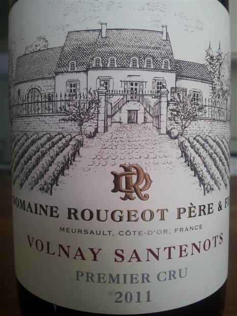 2010 Domaine Rougeot Volnay 1er Cru Santenots, France, Burgundy, Côte ...