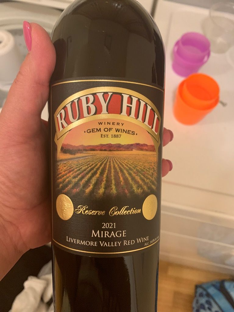 2021 Ruby Hill Winery Mirage, USA, California, San Francisco Bay ...