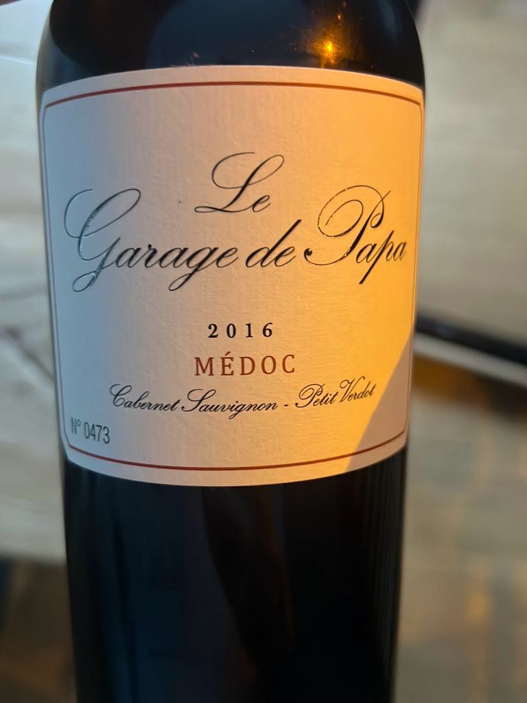 2016 Le Garage de Papa Cabernet Sauvignon Merlot, France, Bordeaux, Médoc, Haut-Médoc ...