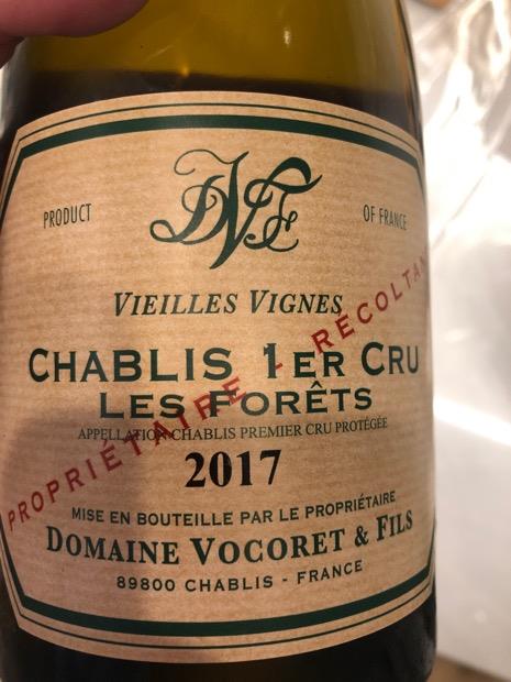 2017 Domaine Vocoret et Fils Chablis 1er Cru Les Forêts Vieilles Vignes ...