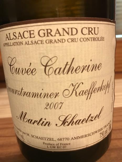 2006 Martin Schaetzel Gewurztraminer Kaefferkopf Cuvée Catherine ...