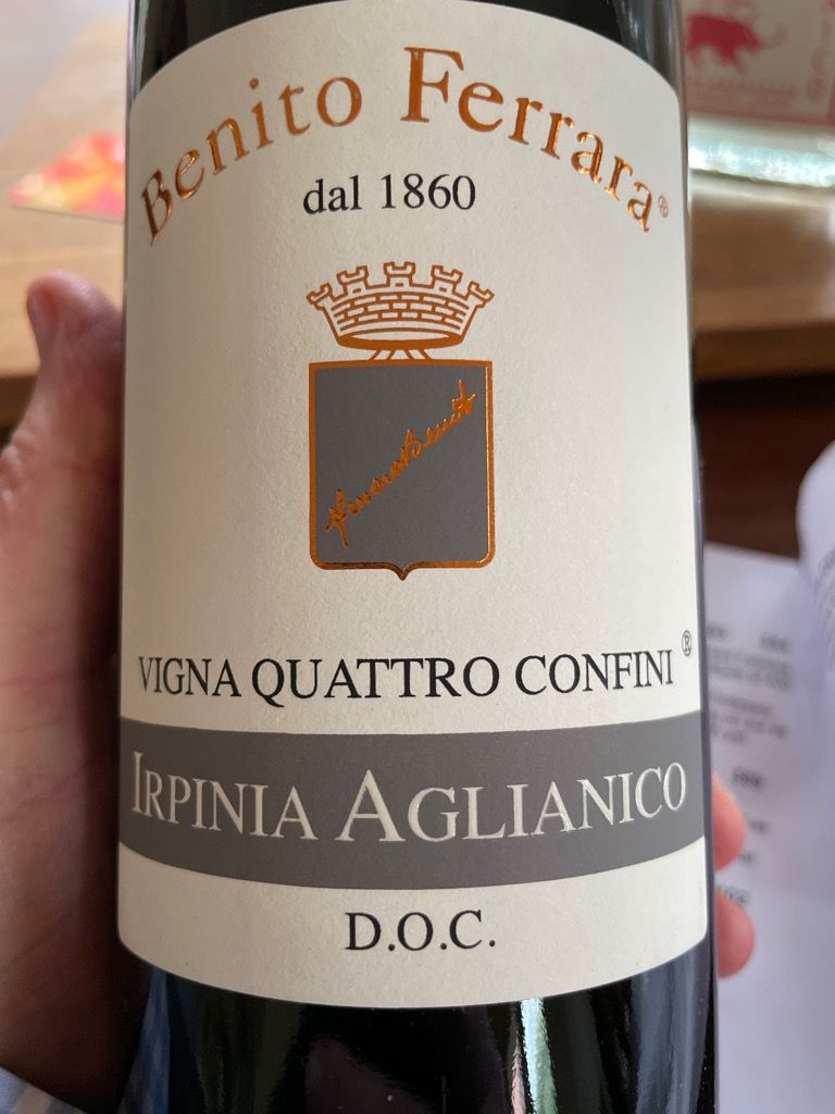 2019 Benito Ferrara Irpinia Vigna Quattro Confini, Italy, Campania ...