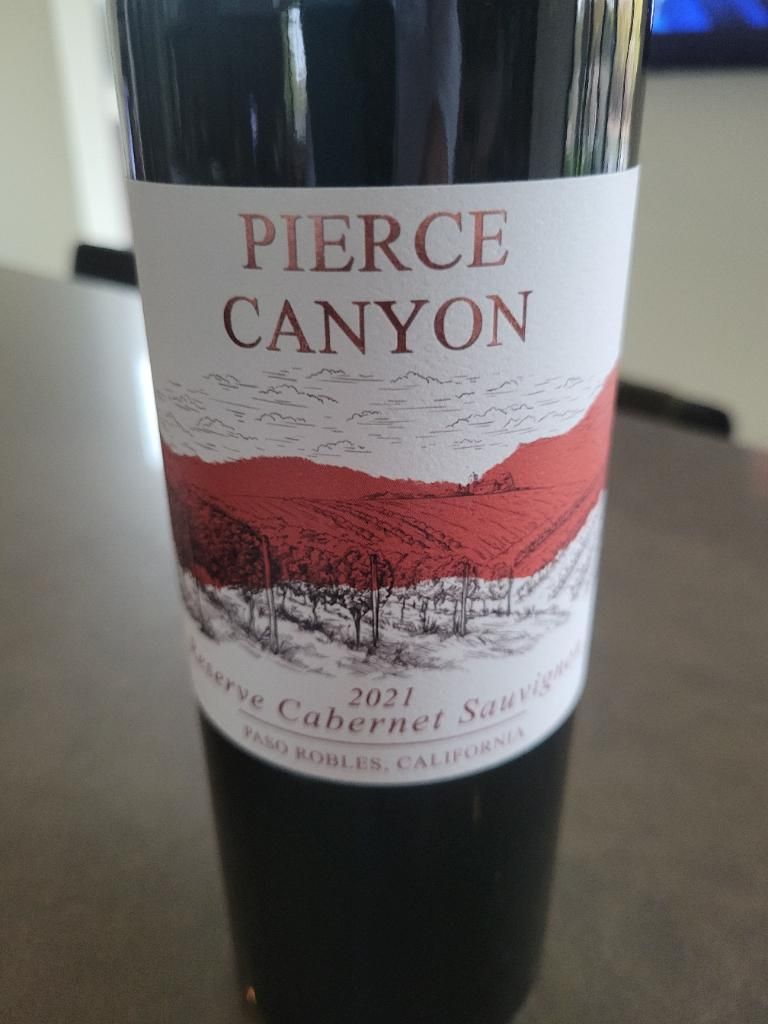 2021 Pierce Canyon Cabernet Sauvignon Reserve, USA, California, Central ...