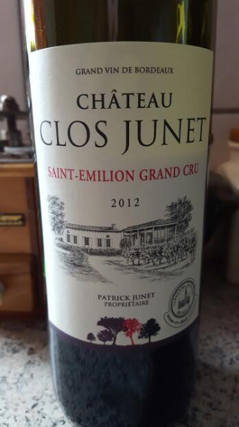 2012 Château Clos Junet, France, Bordeaux, Libournais, St. Émilion ...