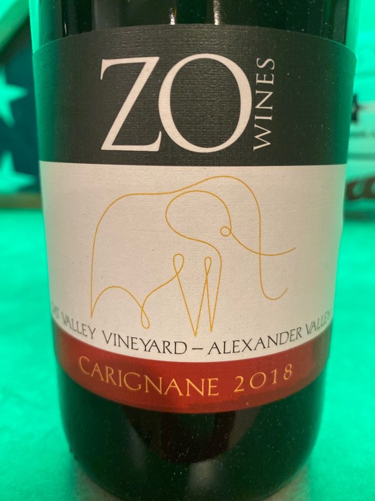 2018 Zo Wines Carignane, USA, California, Sonoma County, Alexander ...