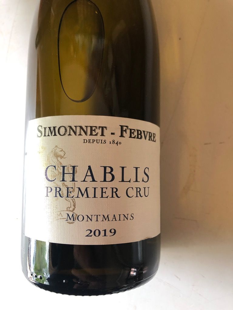 2019 Simonnet-Febvre Chablis 1er Cru Montmains, France, Burgundy ...