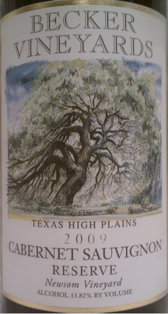 2007 Becker Vineyards Cabernet Sauvignon Reserve Newsom Vineyards, USA ...