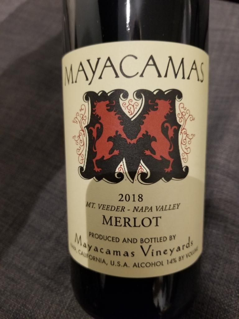 2018 Mayacamas Vineyards Merlot, USA, California, Napa Valley, Mt ...