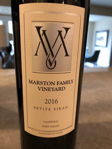 2016 Marston Family Vineyard Petite Sirah, USA, California, Napa Valley ...