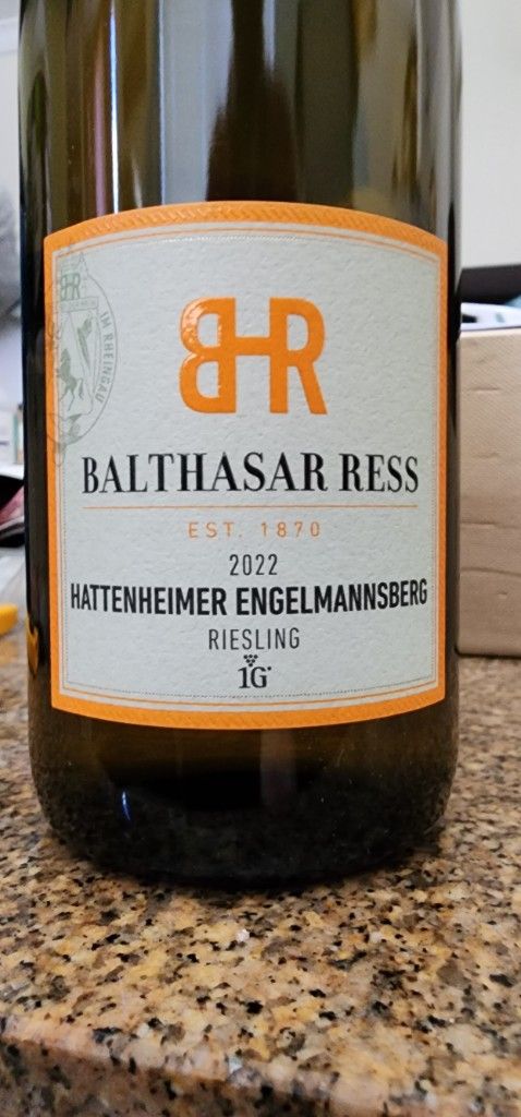2022 Balthasar Ress Hattenheimer Engelmannsberg Riesling trocken ...