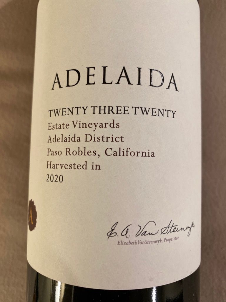 2020 Adelaida Signature Twenty Three Twenty, USA, California, Central ...