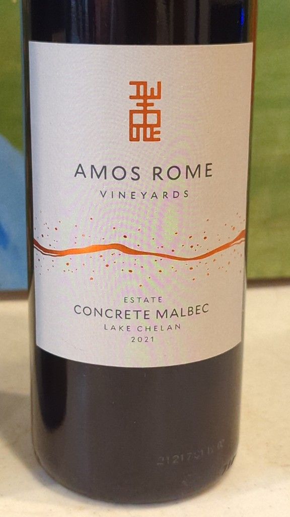 2022 Amos Rome Vineyards Malbec Concrete, USA, Washington, Columbia ...