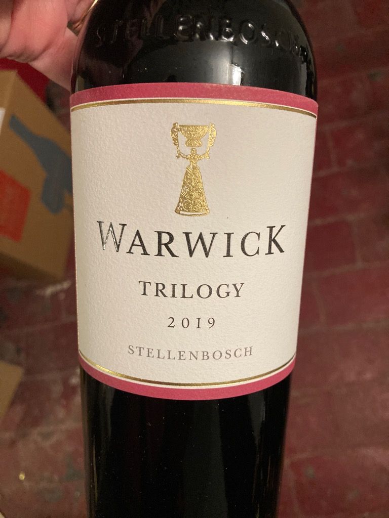 2019 Warwick Estate Trilogy, South Africa, Coastal Region, Stellenbosch ...