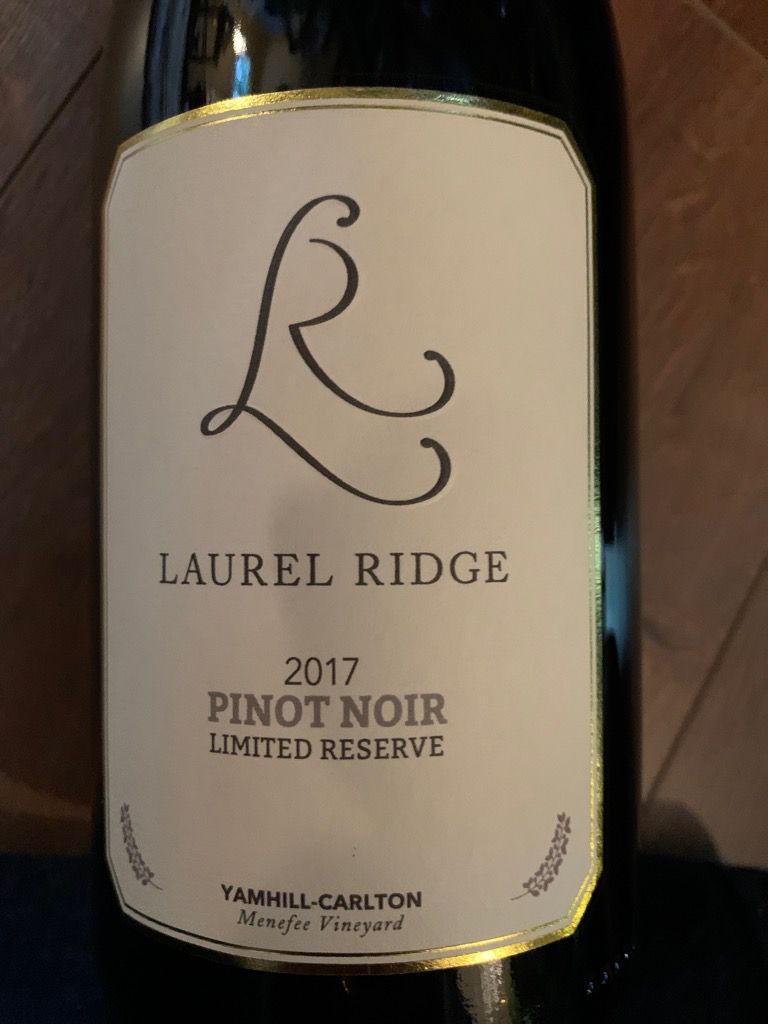 2015 Laurel Ridge Pinot Noir Limited Reserve Menefee Vineyards, USA ...