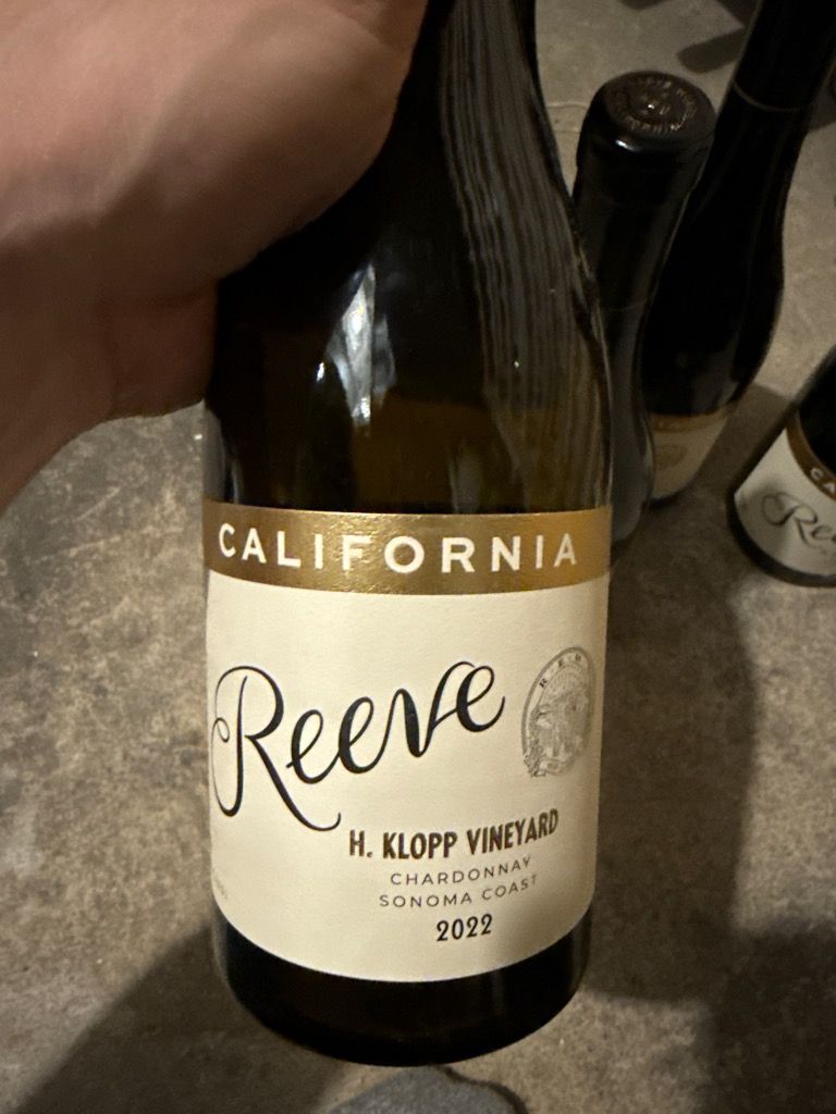 2023 Reeve Wines Chardonnay H. Klopp Vineyard, USA, California, Sonoma ...