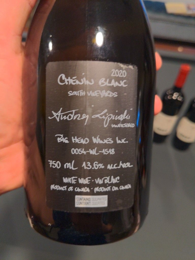 2020 Big Head Chenin Blanc Raw Smith Vineyard, Canada, Ontario, Niagara ...