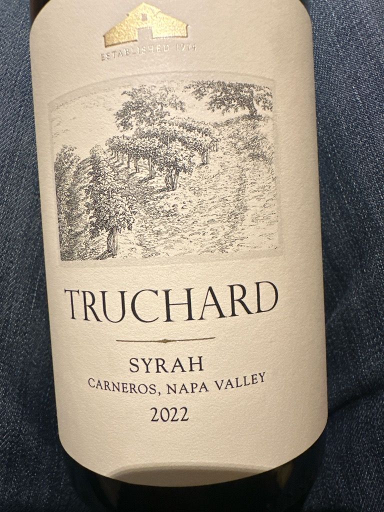2022 Truchard Syrah, USA, California, Napa / Sonoma, Carneros ...