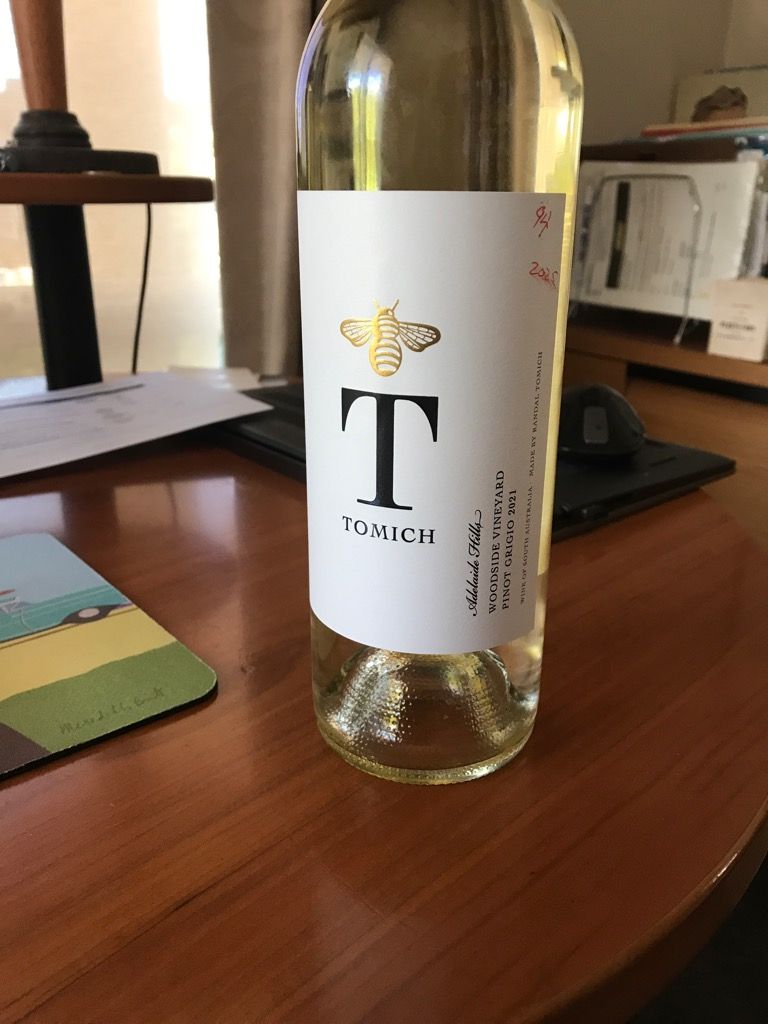 2021 Tomich Wines Pinot Grigio Woodside Vineyard, Australia, South Australia, Mount Lofty Ranges ...