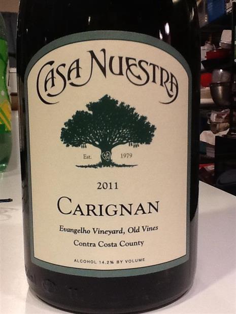 2011 Casa Nuestra Carignane Old Vines Evangelho Vineyard, USA ...