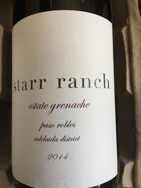2014 Starr Ranch Grenache Estate, USA, California, Central Coast, Paso ...