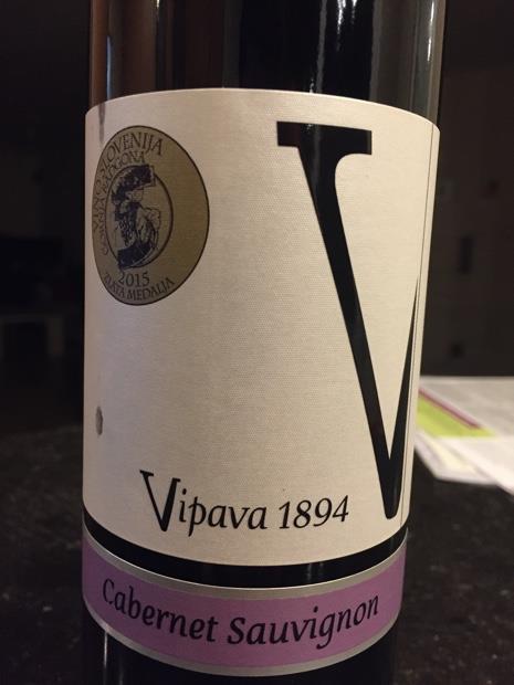 2012 Vipava 1894 Cabernet Sauvignon, Slovenia, Primorska, Vipava Valley ...