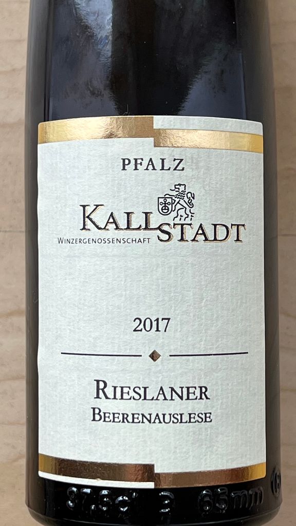 2017 Winzergenossenschaft Kallstadt Rieslaner Beerenauslese, Germany, Pfalz - CellarTracker