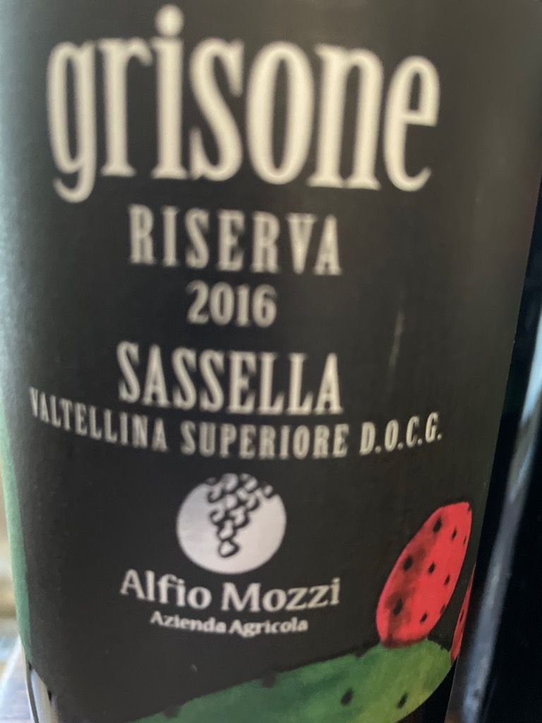 2019 Alfio Mozzi Valtellina Superiore - Sassella Riserva Grisone, Italy ...