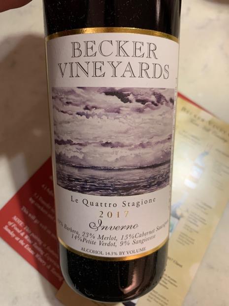 2017 Becker Vineyards Le Quattro Stagione - Inverno, USA, Texas, Texas ...