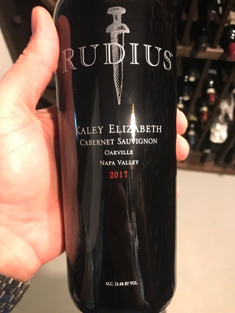2017 Rudius Cabernet Sauvignon Kaley Elizabeth Oakville, USA ...