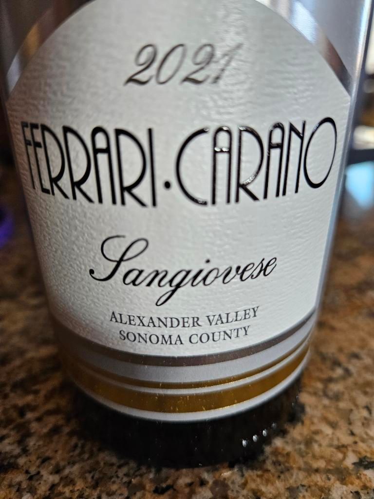 2021 Ferrari-Carano Sangiovese, USA, California, Sonoma County ...