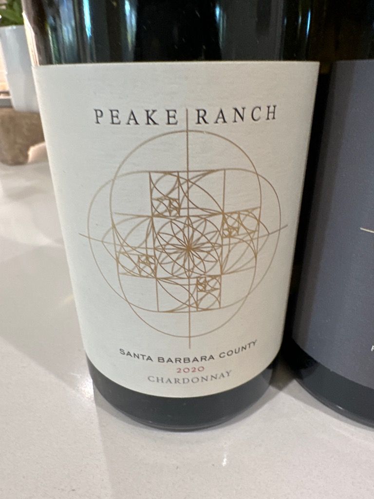 2020 Peake Ranch Chardonnay Santa Barbara County, USA, California ...