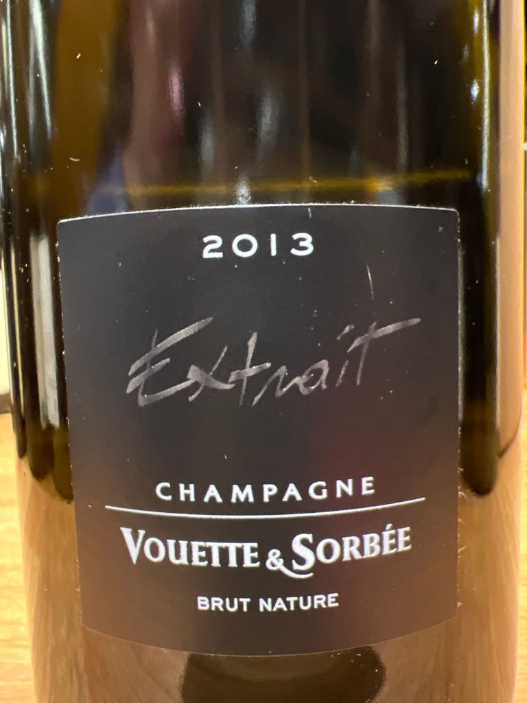 2013 Vouette et Sorbée Champagne Extrait Extra Brut, France, Champagne ...