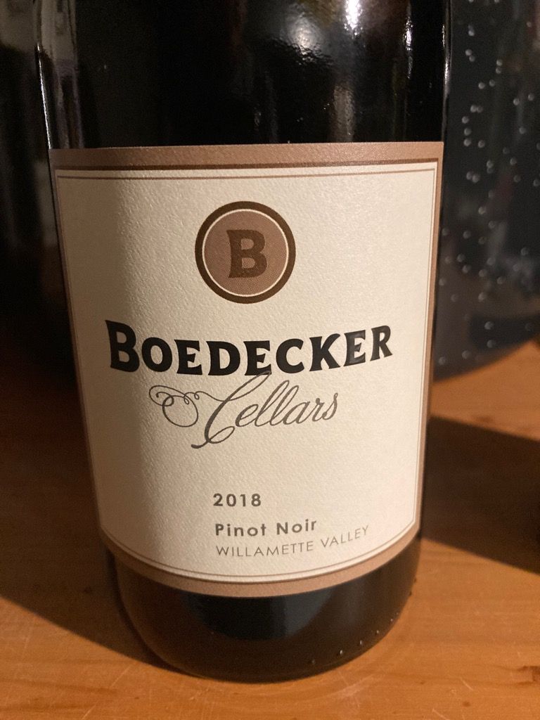 2018 Boedecker Cellars Pinot Noir, USA, Oregon, Willamette Valley ...