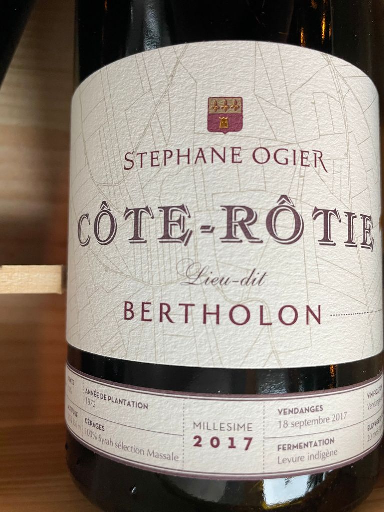 2018 Stéphane Ogier Côte-Rôtie Bertholon, France, Rhône, Northern Rhône ...
