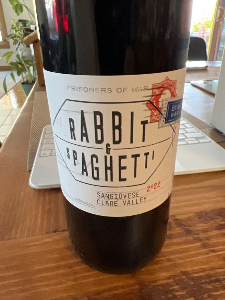 2022 Adam Barton Sangiovese Rabbit & Spaghetti Clare Valley, Australia ...