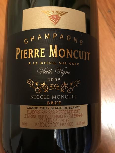 2005 Pierre Moncuit Champagne Grand Cru Cuvée Nicole Moncuit Vieille ...