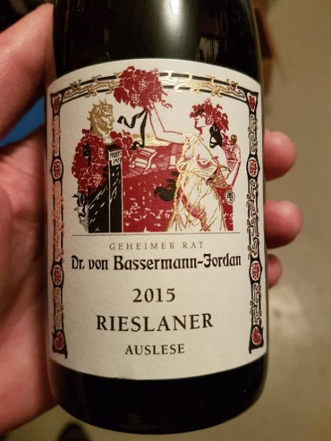 2018 Dr. von Bassermann-Jordan Rieslaner Auslese, Germany, Pfalz - CellarTracker