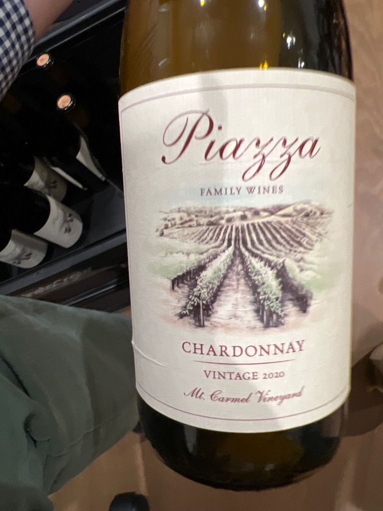 2022 Piazza Family Wines Chardonnay Mt. Carmel Vineyard, USA ...