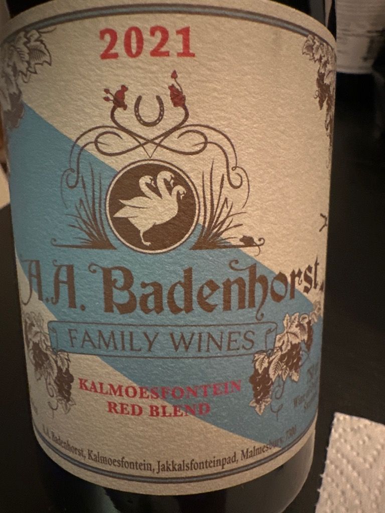 2024 Badenhorst Family Wines Red Blend, South Africa, Coastal Region ...