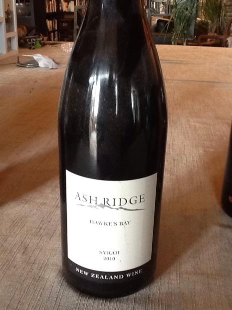 2010 Ash Ridge Syrah, New Zealand, North Island, Hawke's Bay ...