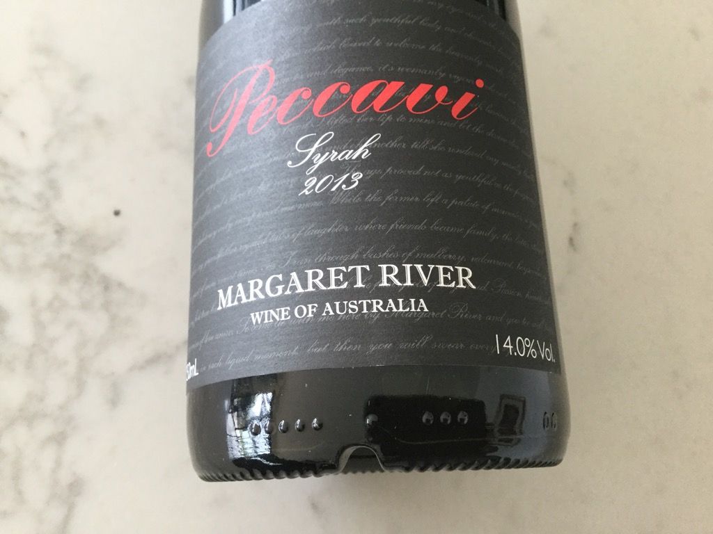 2013 Peccavi Wines Syrah, Australia, Western Australia, South West ...